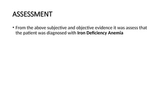 A CASE PRESENTATION ON IRON DEFICIENT ANEMIA | PPTX