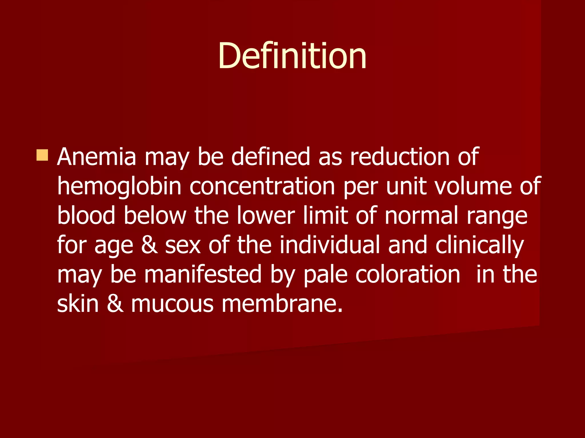 Anemia | PPT