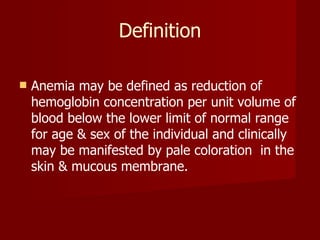 Anemia | PPT