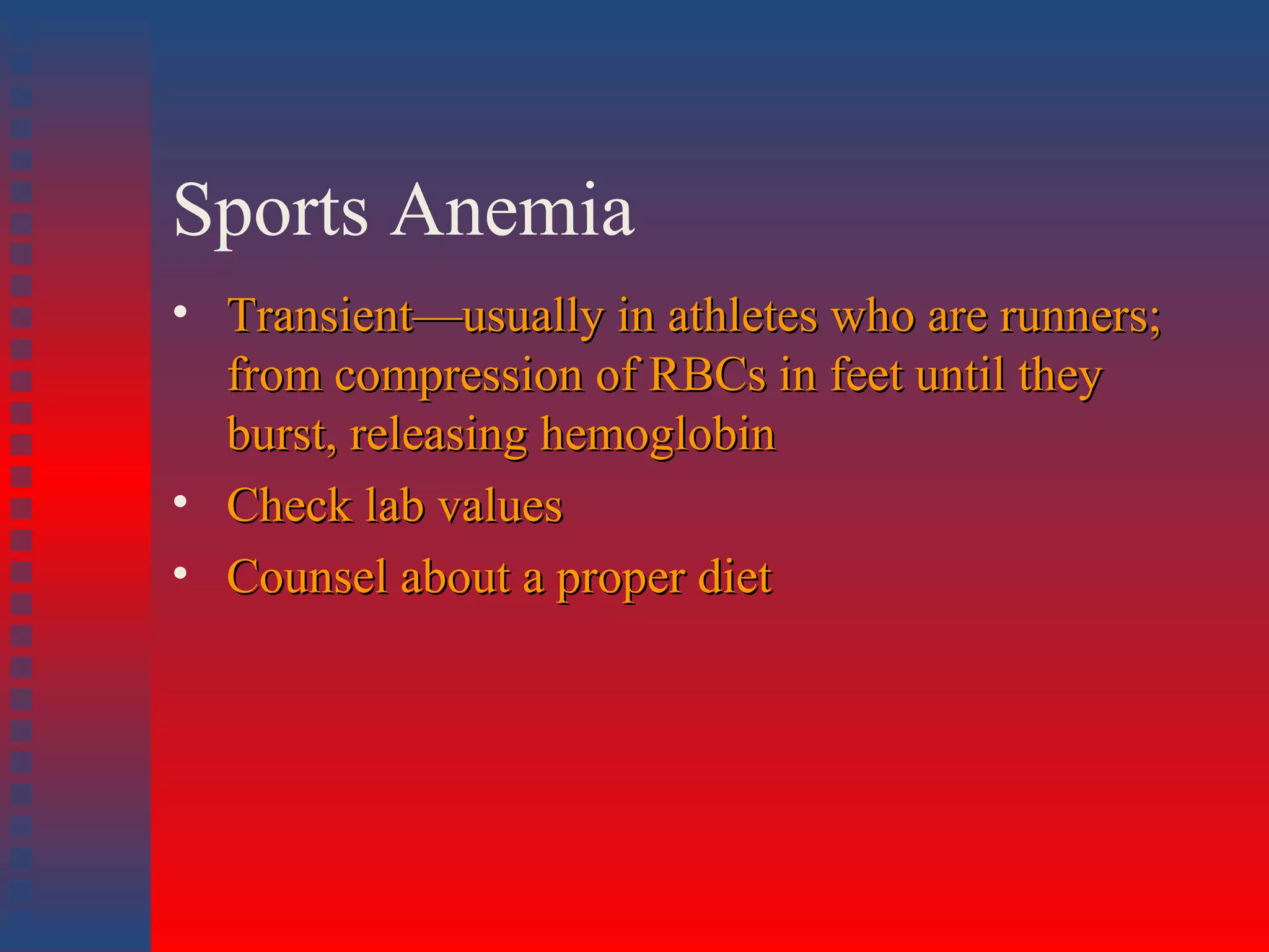 Anemia | PPT | Blood Disorders | Diseases and Conditions