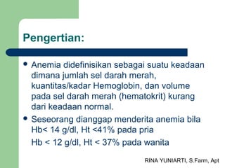 Anemia farmakologi | PPT