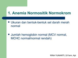 Anemia farmakologi | PPT