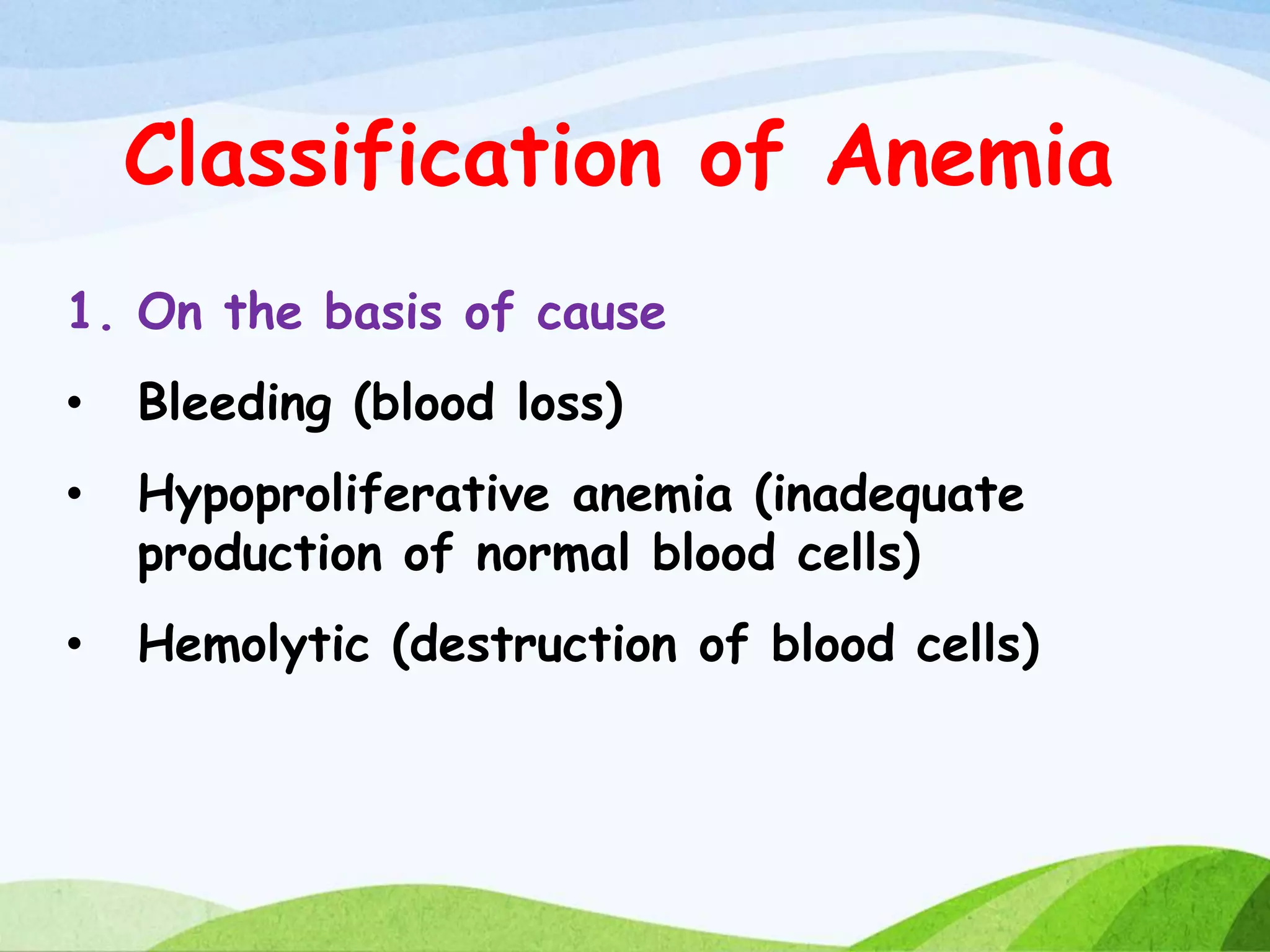 Anemia | PPTX | Blood Disorders | Diseases and Conditions