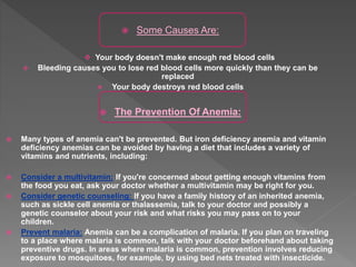 The Anemia | PPTX | Blood Disorders | Diseases and Conditions