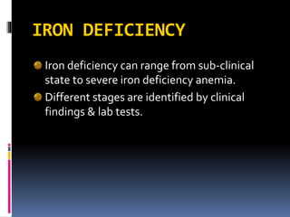 Anemia and its type | PPTX