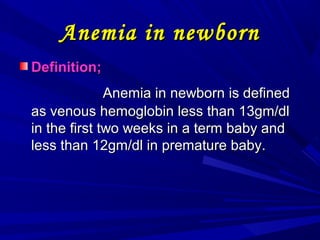 Anemia | PPT