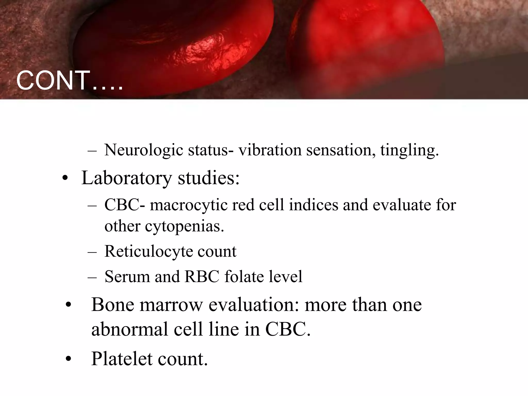ANEMIA IN PEDIATRICS: IRON DEFICIENCY ANEMIA, MEGALOBLASTIC ANEMIA ...