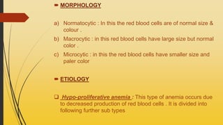 Anemia (hematological disorder ) | PPT