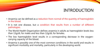Anemia - Types, Pathophysiology, Clinical Manifestations, Etiology ...