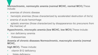 Anemia | PPTX | Blood Disorders | Diseases and Conditions