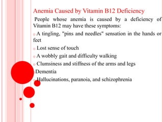 Anemia types of anemia and causes of anemia | PPT
