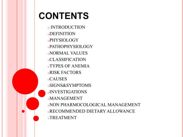 Anemia types of anemia and causes of anemia | PPT