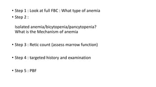 anemia approach definition investigation | PPT