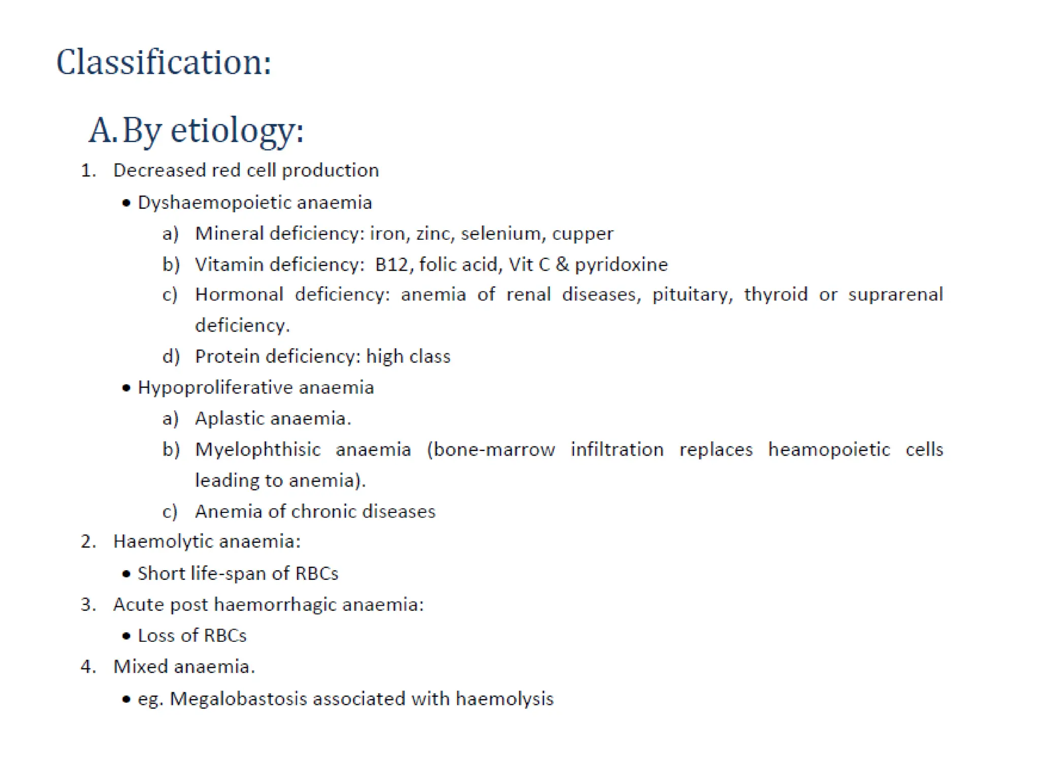 Anemia, Types of anemia in Physiology of Human | PPT