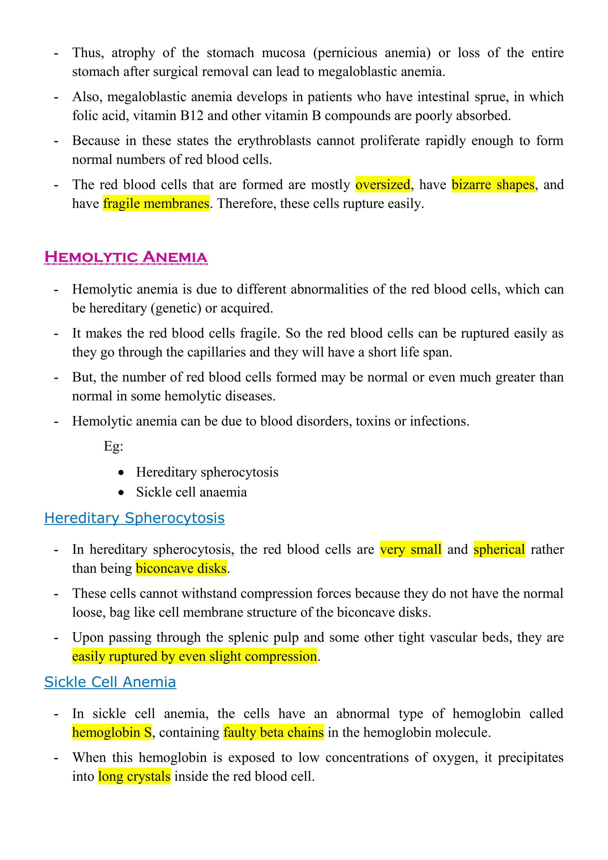 Anemia Basic Lecture Note Prepared by a Student.pdf