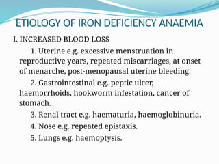 Anemia-Hematologic Disease-Pathophysiology | PPTX