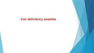 Management of iron deficiency anemia in women | PPTX