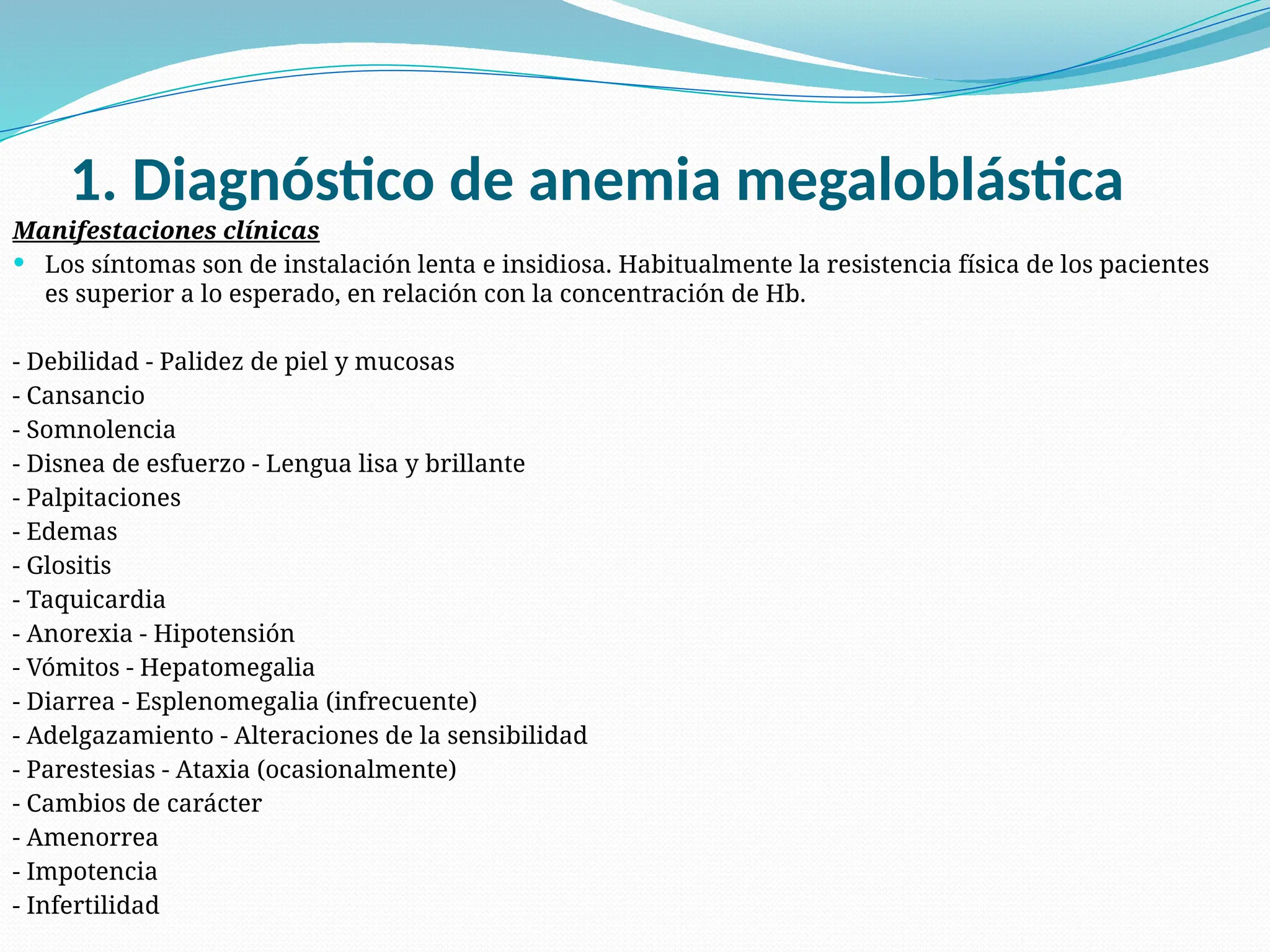 Anemias, tipo y su manejo clinico - Medicina Interna | PPT