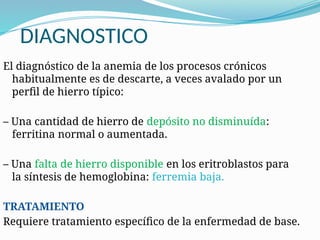Anemias, tipo y su manejo clinico - Medicina Interna | PPTX