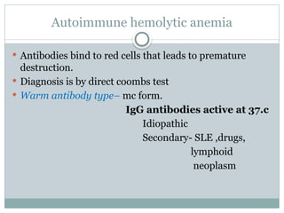Anemia types and its management in medicine | PPTX
