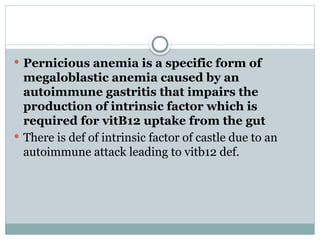 Anemia types and its management in medicine | PPTX