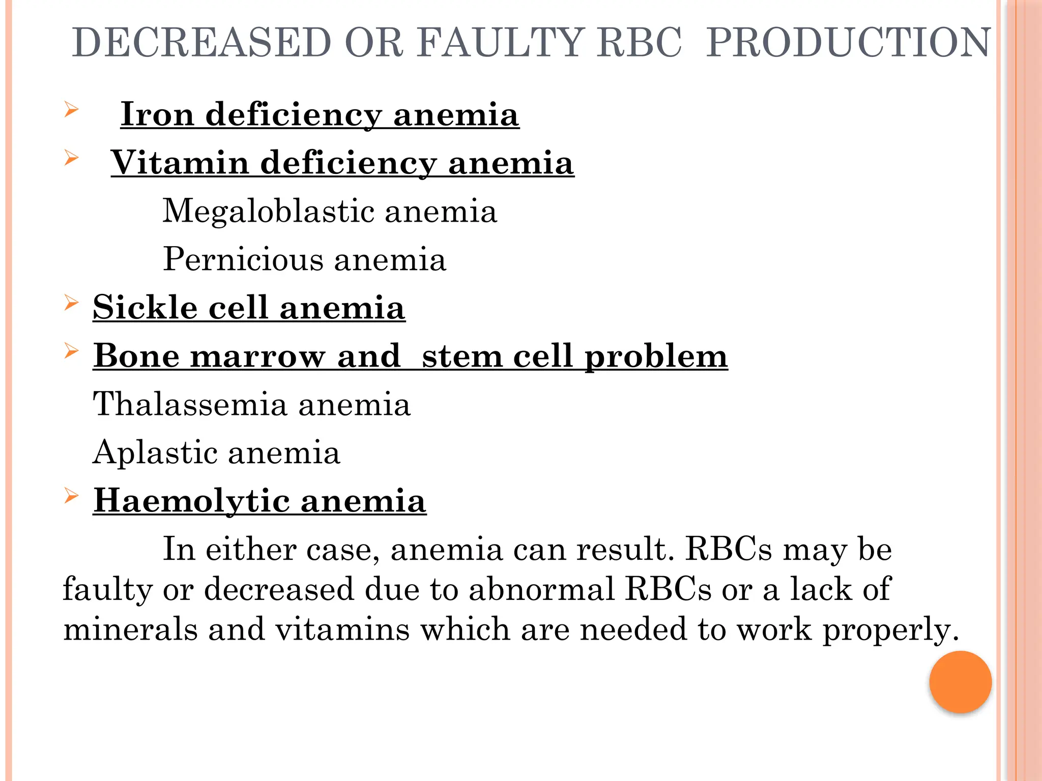 Anemia ppt tells about Animia and its type | PPTX