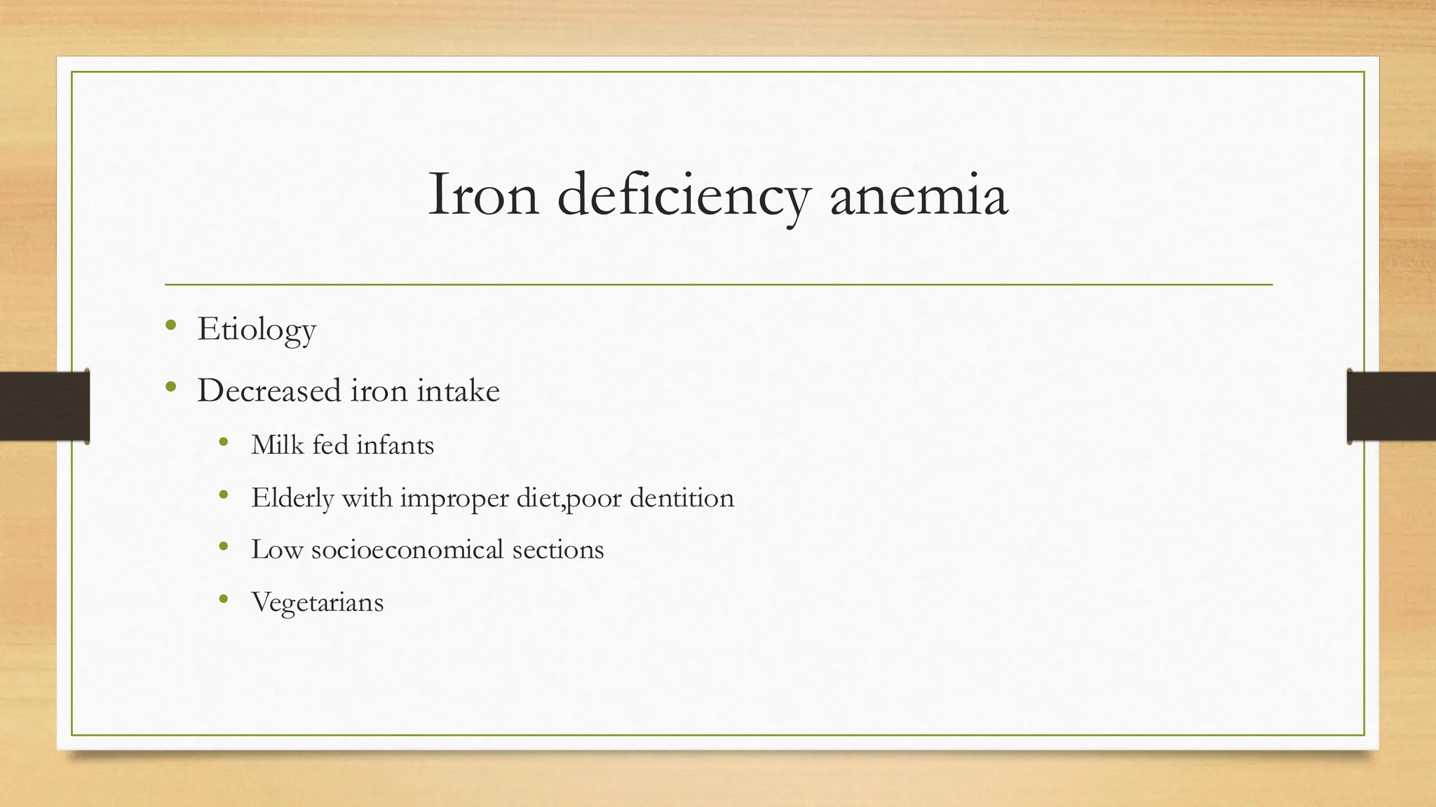 Anemia classification and clinical features | PPT