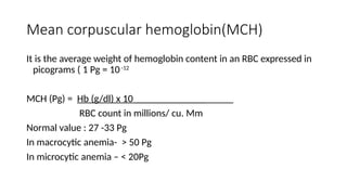 Anemia. physiology power point presentation | PPTX