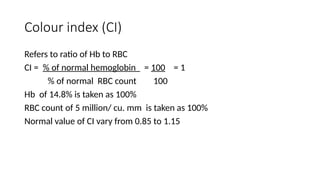 Anemia. physiology power point presentation | PPTX