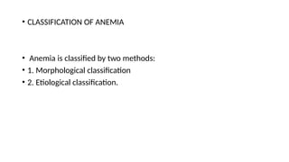 Anemia. physiology power point presentation | PPT