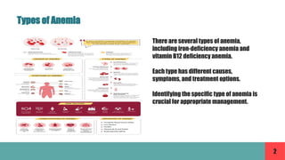 Anemia.pptx for all biochemistry students to report your lab teacher | PPTX