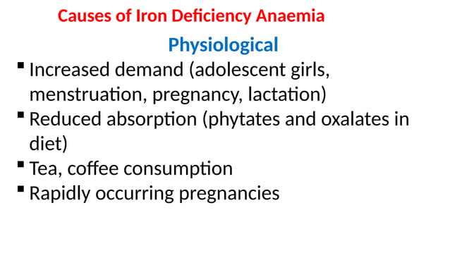PATHOPHYSIOLOGY OF ANEMIA IRON DEFICIENCYpptx | PPT