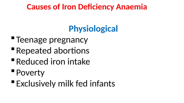 PATHOPHYSIOLOGY OF ANEMIA IRON DEFICIENCYpptx | PPT