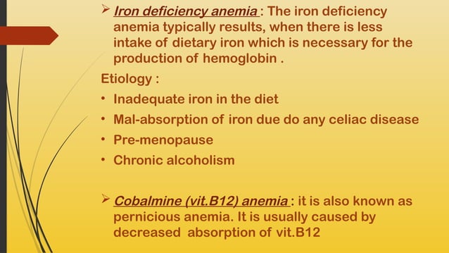anemia.pptx(Anemia is a hematological disorder i.e. the disorder of ...