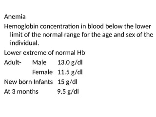 Anemia.pptx, pathophysiology second semester | PPTX