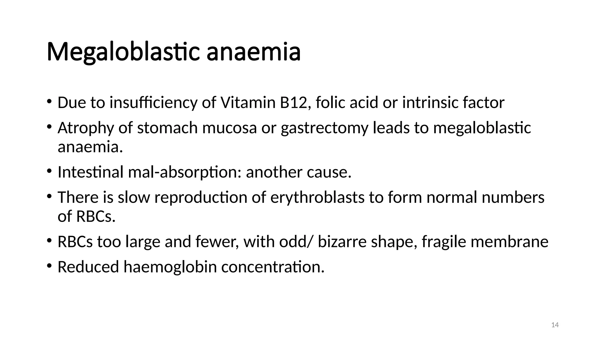 ANEMIA, categories, classification and causes | PPTX