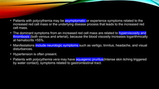 Topic on anemia and polycythemia clinical features | PPTX