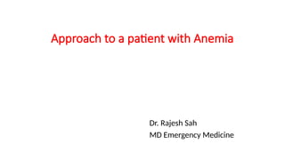 anemia and its causes and its management. | PPTX