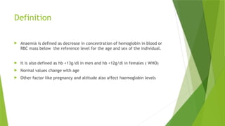 Comprehensive Overview of Anaemia: Causes, Diagnosis, and Management | PPTX