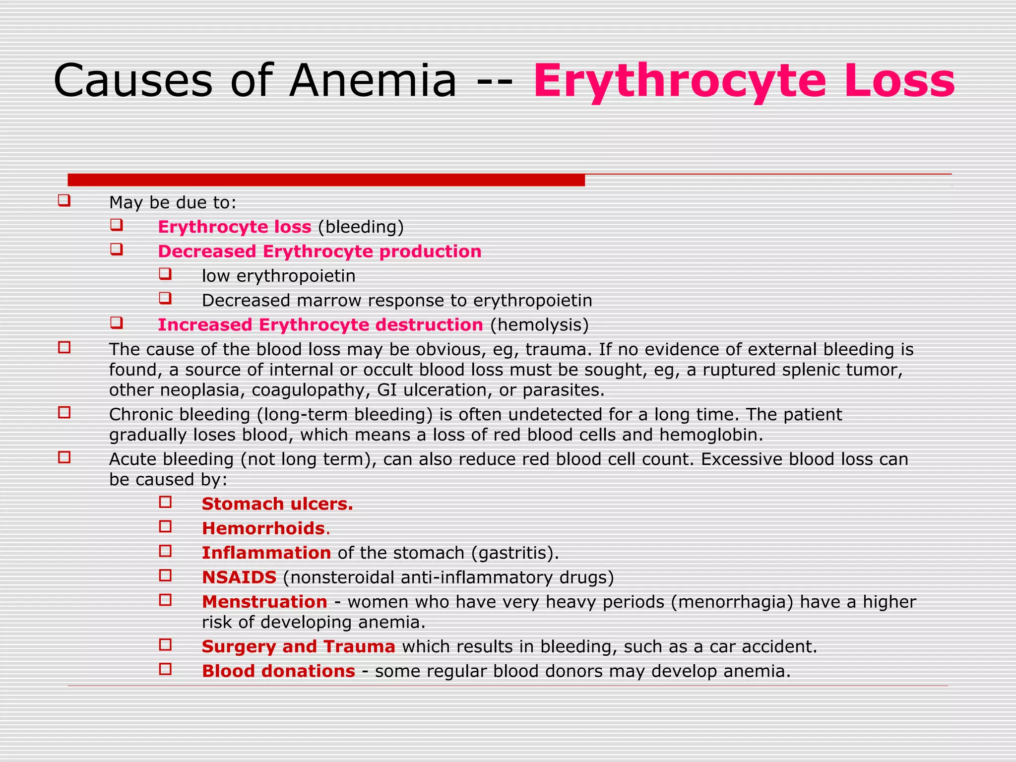 Anemia blood loss | PPT