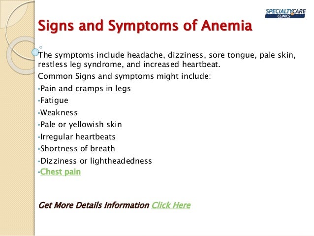 Anemia - Causes, Symptoms and Treatment. | PPTX