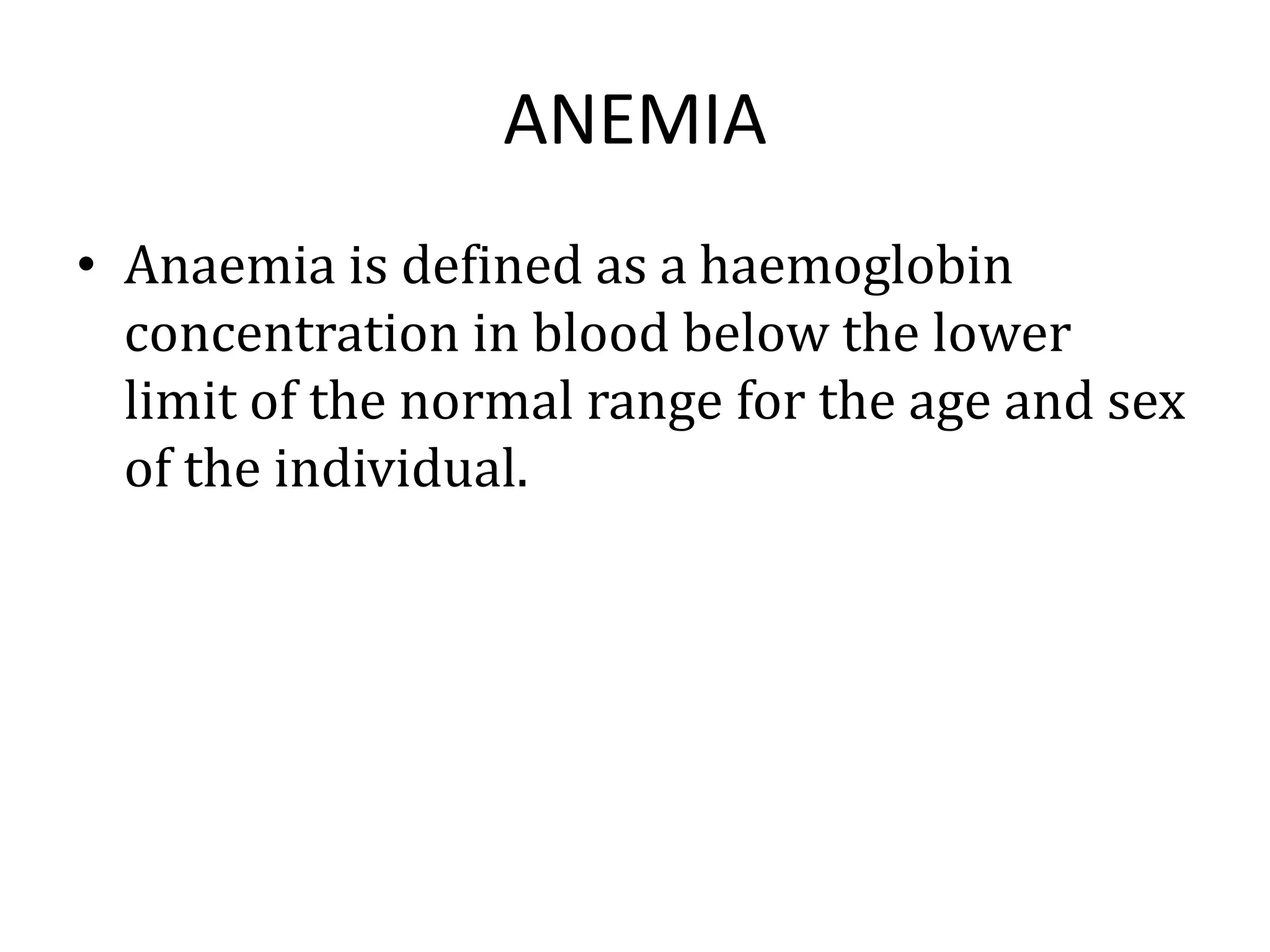 Anemia classification, cf, lab diagnosis | PPT