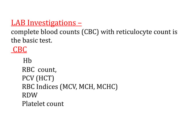 Anemia classification, cf, lab diagnosis | PPT