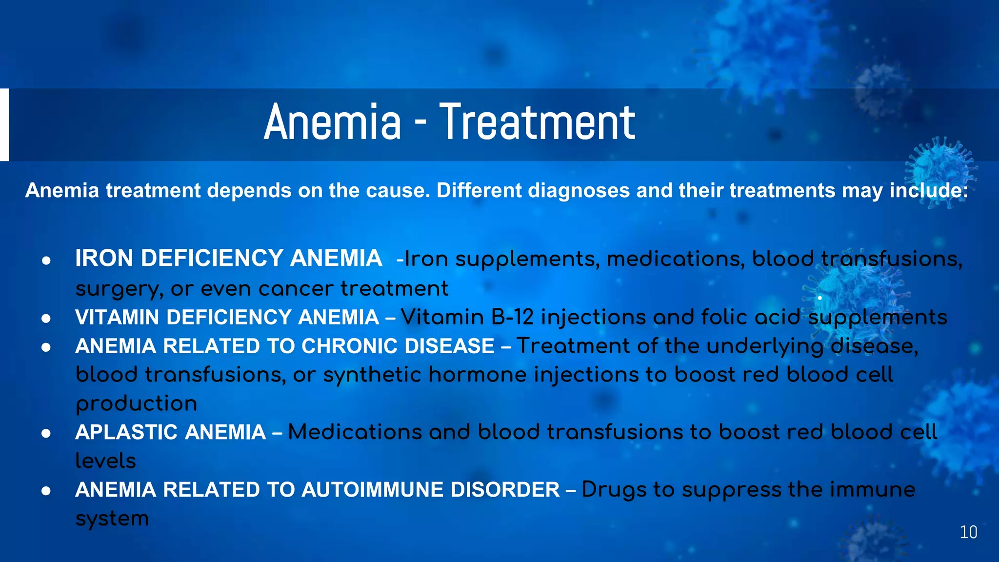 Anemia diagnosis & treatment | PPTX