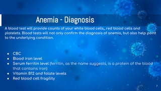 Anemia diagnosis & treatment | PPTX
