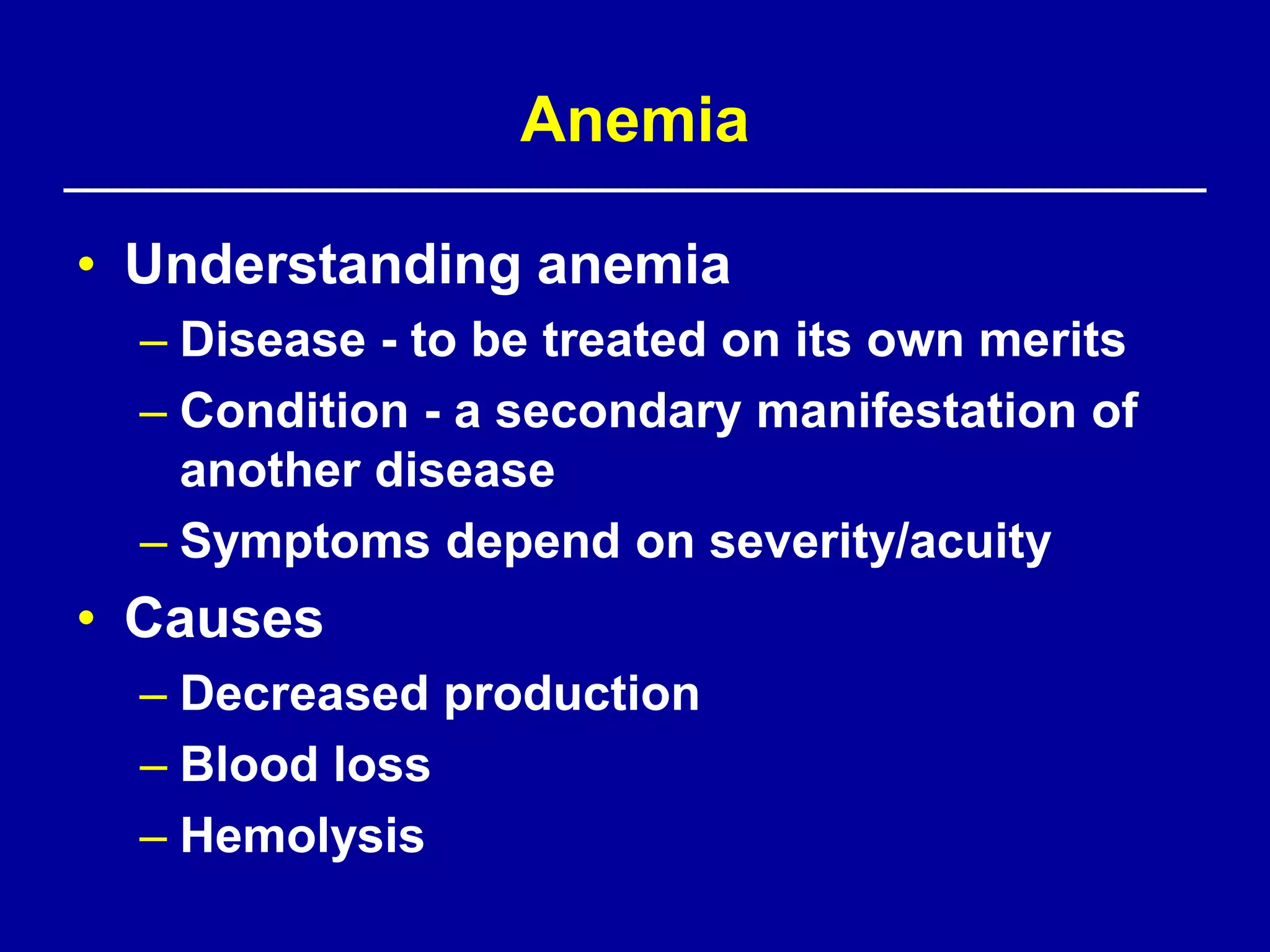 Anemia introduction - medicaldump.com