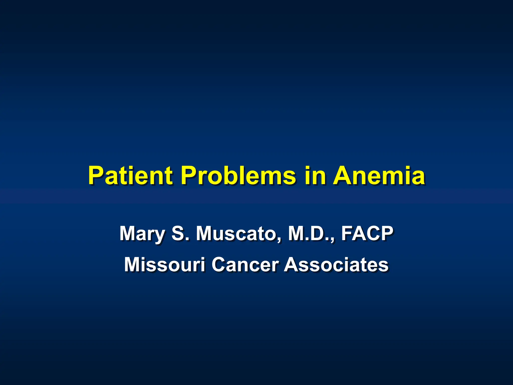 Anemia Due To Iron Defeciency By Dr Umesh Ppt