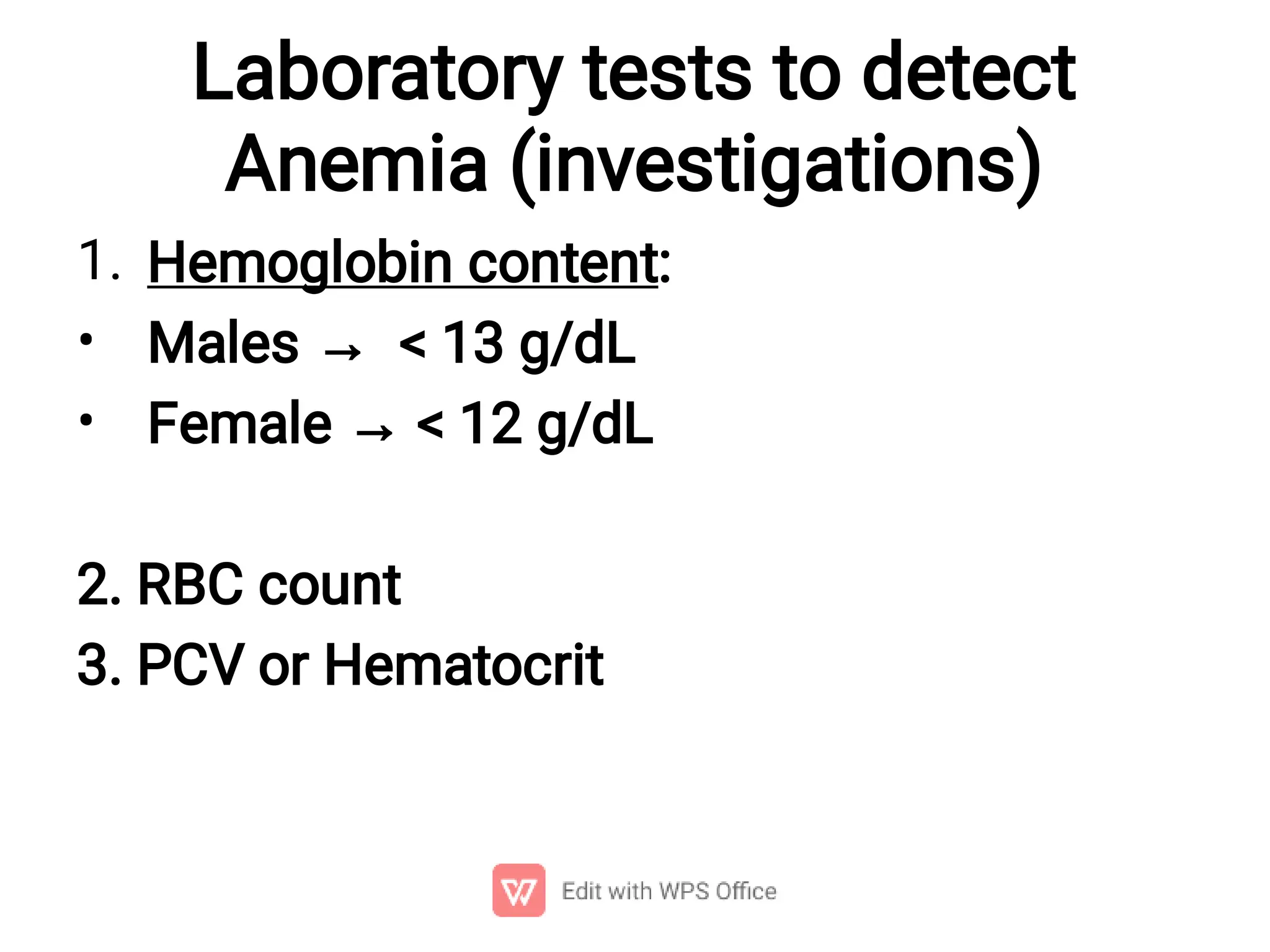 Classification of different types of anemia | PDF