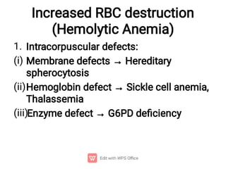 Classification of different types of anemia | PDF