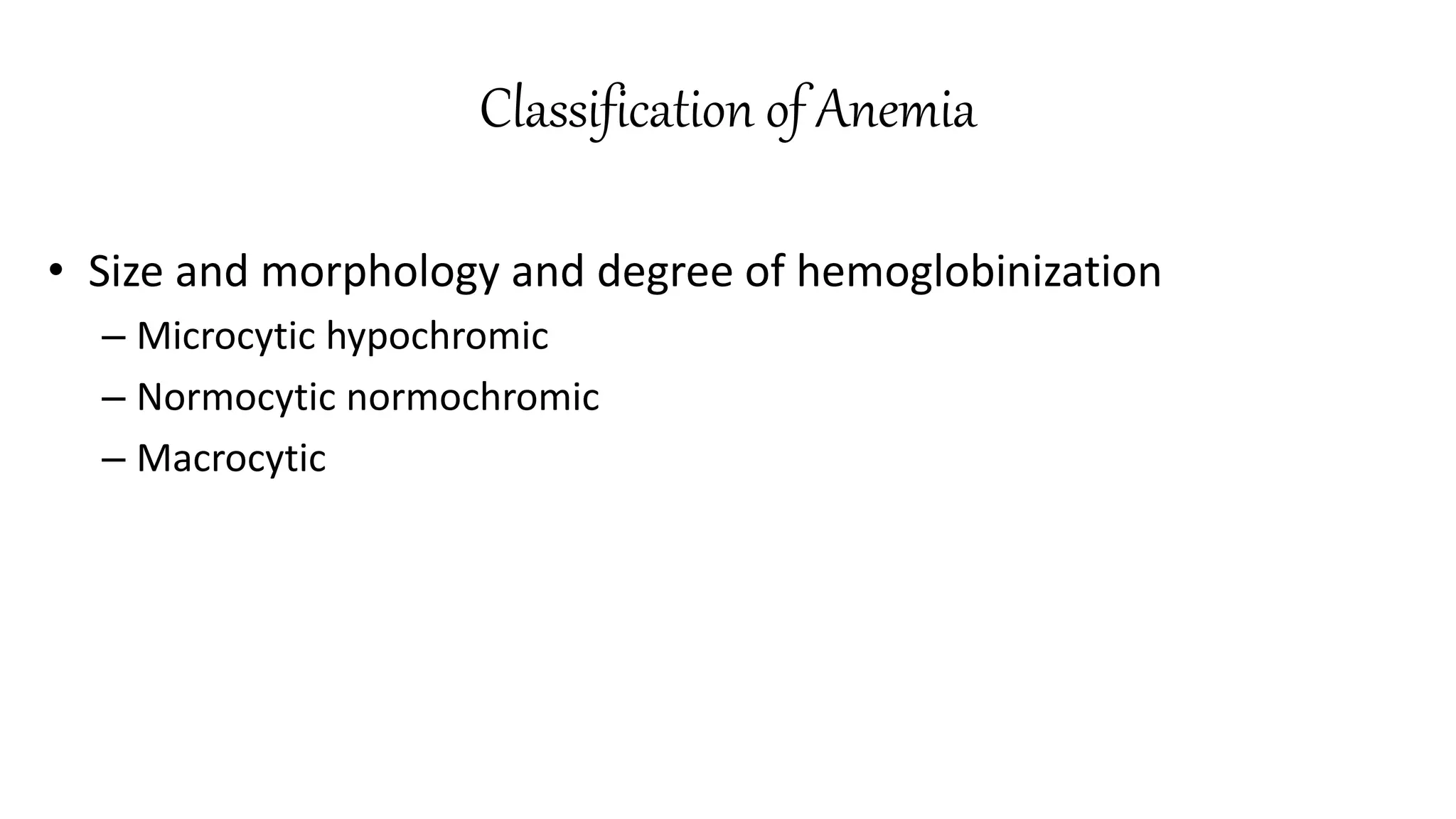 pathology of Anemia | PPTX